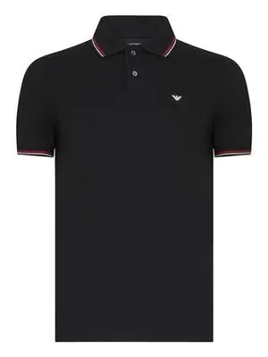 Emporio Armani Logo Polo Shirt - Black