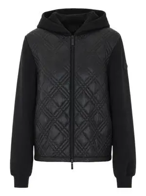 Moncler Long Sleeve Quilted Hooded Jacket - Black