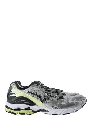 Mizuno Mizuno Round Toe Sneakers With Metallic Silver Finish Gray