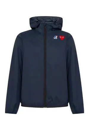 Play Comme Des Garcon X K-way Full Zip Jacket - Black