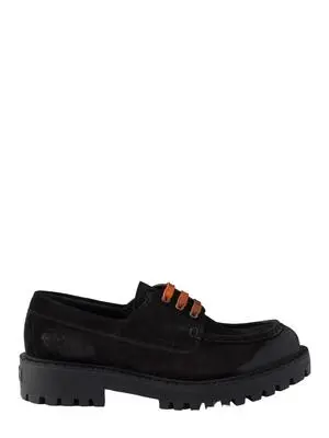 Prada Round Toe Lace-up Shoes - Black