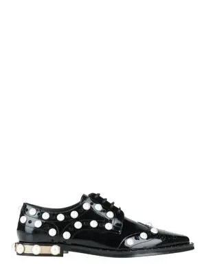 Dolce & Gabbana Embellished Lace-up Shoes - Black