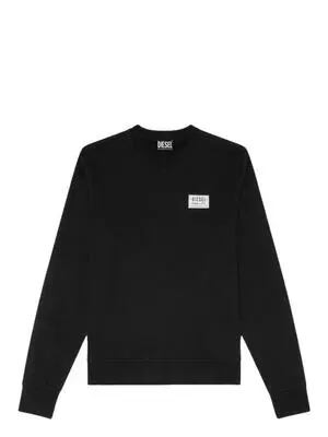 DIESEL® Logo Round-neck Sweater - Black