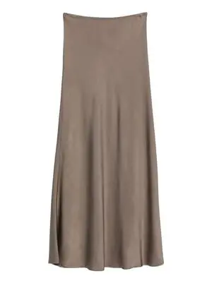 Fabiana Filippi Satin A-line Maxi Skirt - Brown