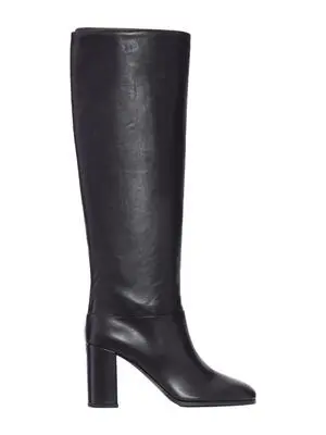 Prada Round Toe Tall Boots - Black