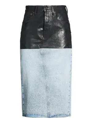 MAISON MARGIELA MM6 Maison Margiela Two-Tone Denim Midi Skirt