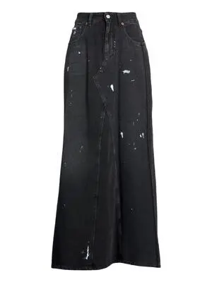 MAISON MARGIELA Denim Flared Skirt - Black
