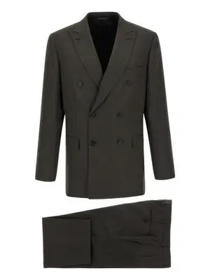 Brioni Lipari Double-breasted Suit - Brown