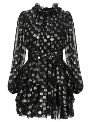 DOLCE & GABBANA Dolce & Gabbana Polka Dot Long Sleeve Dress