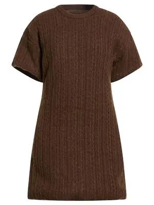 MAISON MARGIELA Cable-knit Crewneck Dress - Brown