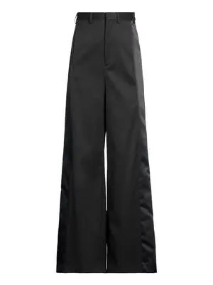 MAISON MARGIELA Flared Satin Trim Trousers - Black