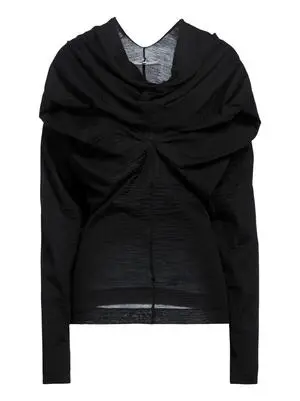 MAISON MARGIELA Draped Neckline Top - Black