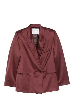 FORTE_FORTE Double-breasted Blazer - Red