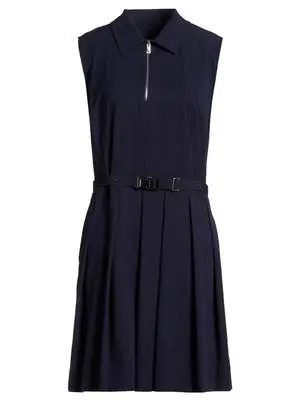 Tory Burch Sleeveless Collared Pleated Dress - Black