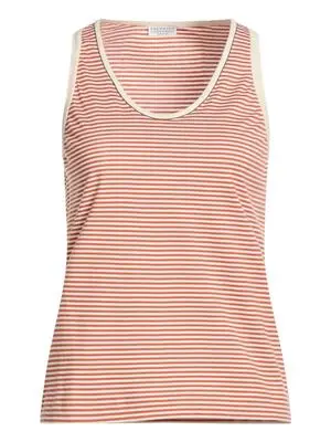 BRUNELLO CUCINELLI Brunello Cucinelli Striped Jersey Sleeveless Crewneck Vest