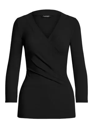 Ralph Lauren V-neck Wrap Top - Black
