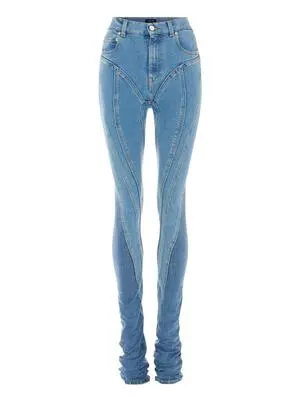 MUGLER Mugler Embossed Patch Denim Trousers
