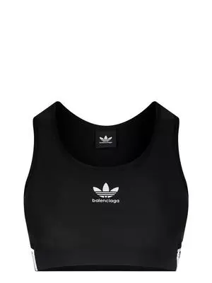 Balenciaga Logo Cropped Vest - Black