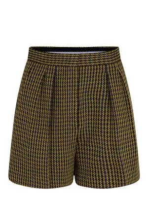 Max Mara Patroni Houndstooth Shorts - Black