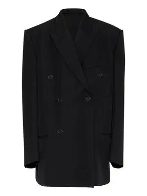 Balenciaga Double-breasted Blazer - Black
