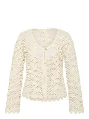 POSSE Posse Long-Sleeved Crochet Cardigan