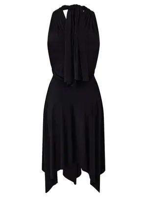 Norma Kamali Reversed Halter Dress - Black