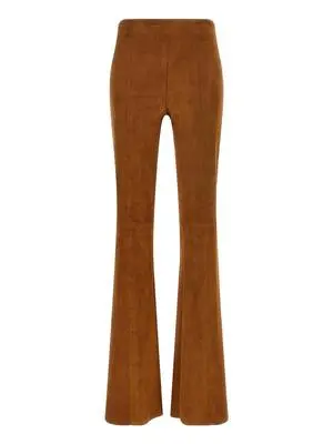 Stouls Gégé Flared Suede Pants - Brown