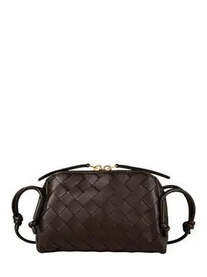 Bottega Veneta Woven Leather Shoulder Bag - Black