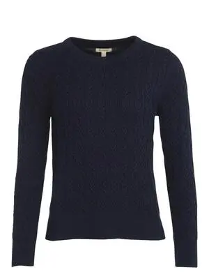 Barbour Hampton Cable Knit Sweater - Navy