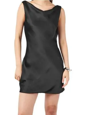 Norma Kamali Drape Mini Dress - Black
