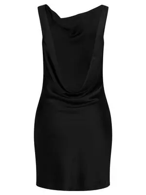 Norma Kamali Drape Mini Dress - Black