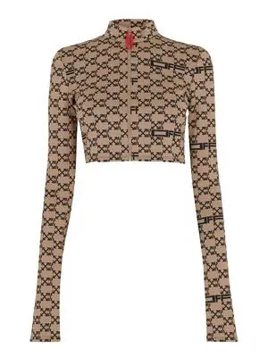 Off-White Off-White Monogram Track Top Brown
