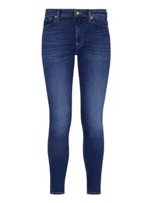 7 For All Mankind High Waist Skinny Crop Jeans - Blue