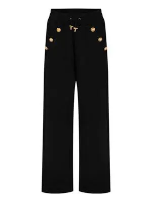 Balmain Drawstring Waist Track Pants - Black