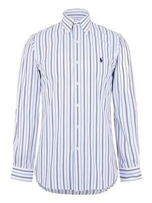 Polo Ralph Lauren Striped Poplin Shirt - White/blue