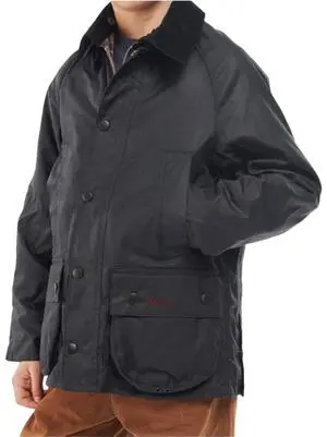 Barbour Bedale Waxed Jacket With Corduroy Collar - Navy