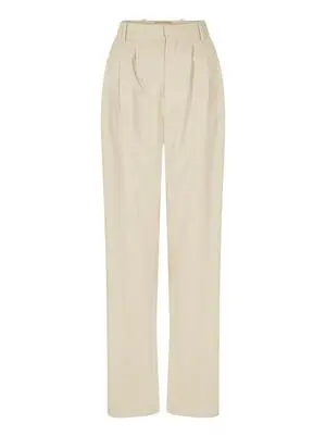 Saint Laurent Pleated Detail Track Pants - Nude