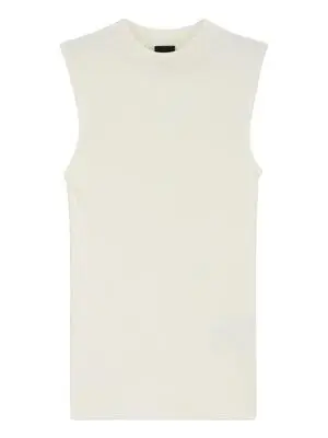 Hugo Boss Sleeveless Knitted Top - White