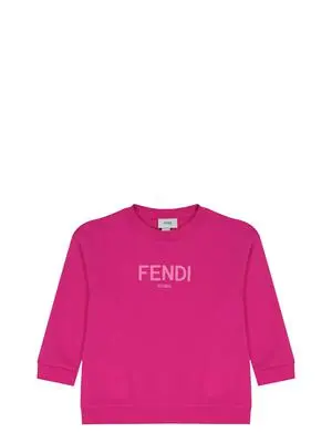 Fendi Round-neck Logo Sweatshirt - Pink