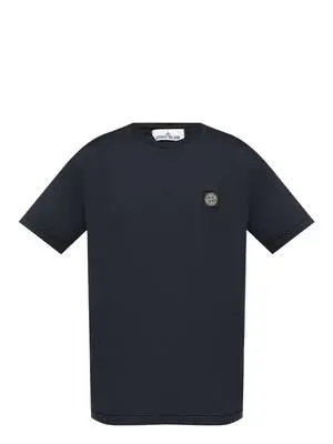 Stone Island Compass Patch Crewneck T-shirt - Navy Blue