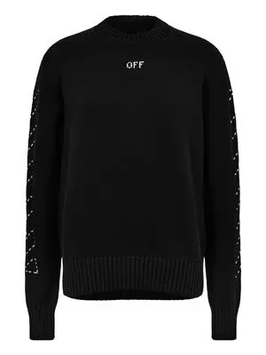 Off-White Zipper Knitted Sweater - Black
