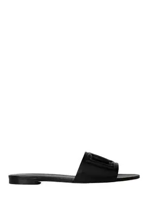 Dolce & Gabbana Cut-out Logo Slides - Black