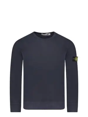 Stone Island Stone Island Logo Patch Crewneck Sweatshirt Blue