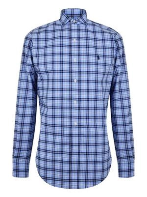 Polo Ralph Lauren Poplin Check Long Sleeve Shirt - Blue Multi