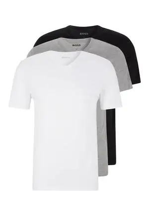 Hugo Boss V-neck T-shirts - White