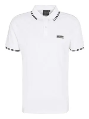 Barbour Evan Tipped Polo Shirt - White/black