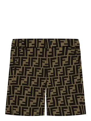 Fendi Logo Printed Shorts - Black