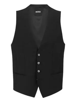 Hugo Boss Slim-fit Waistcoat - Black