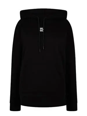 Hugo Boss Stack Logo Hoodie - Black