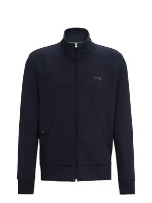 Hugo Boss Skaz Full-zip Fleece Hoodie - Black
